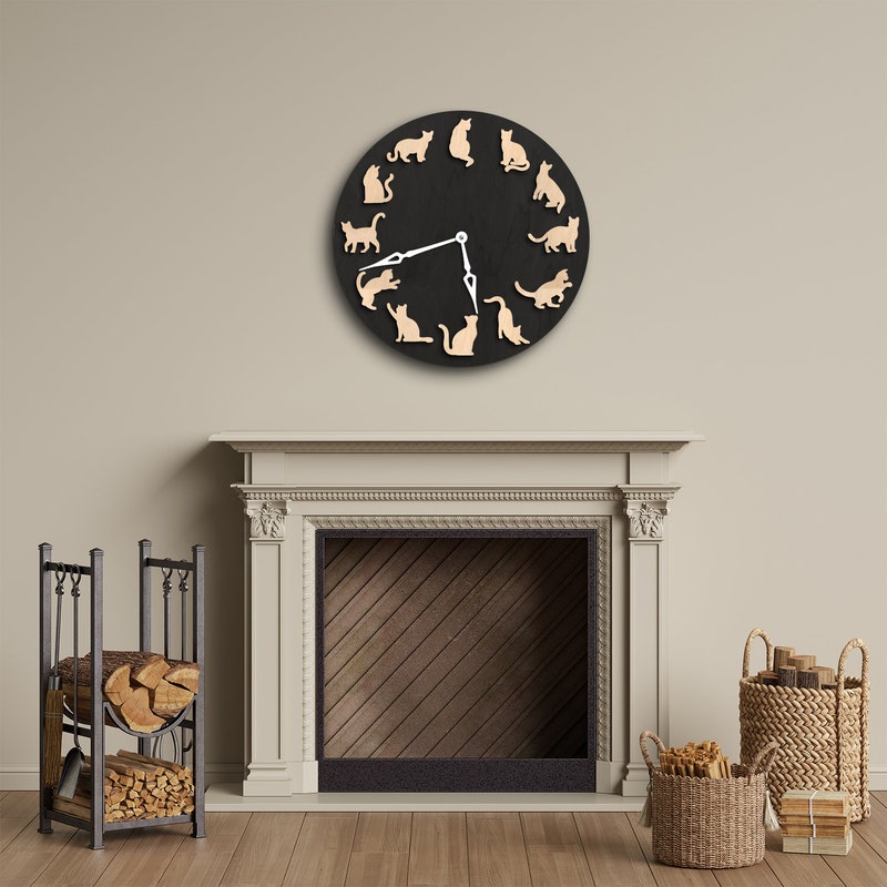 Cat Wall Clock - Etsy
