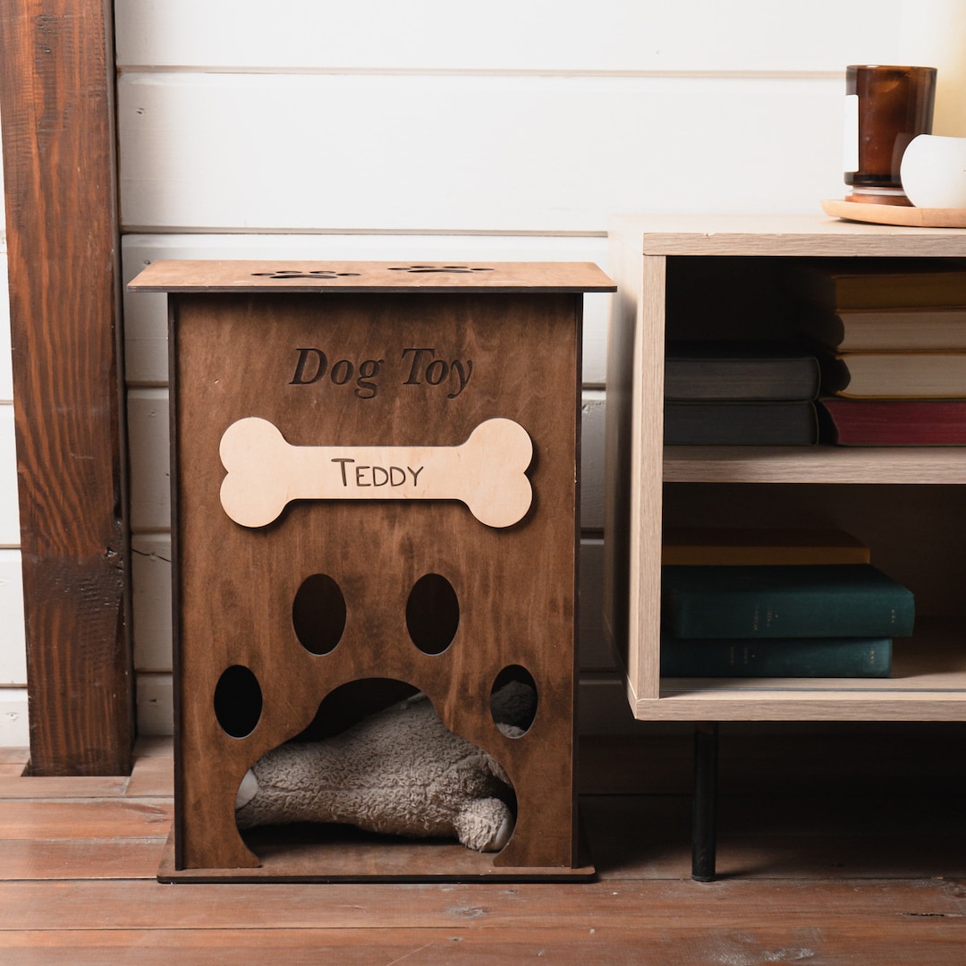 Dog Toy Box Custom, Pet Toy Box, Dog Toy Basket Name, Dog Toy Crate,dog ...