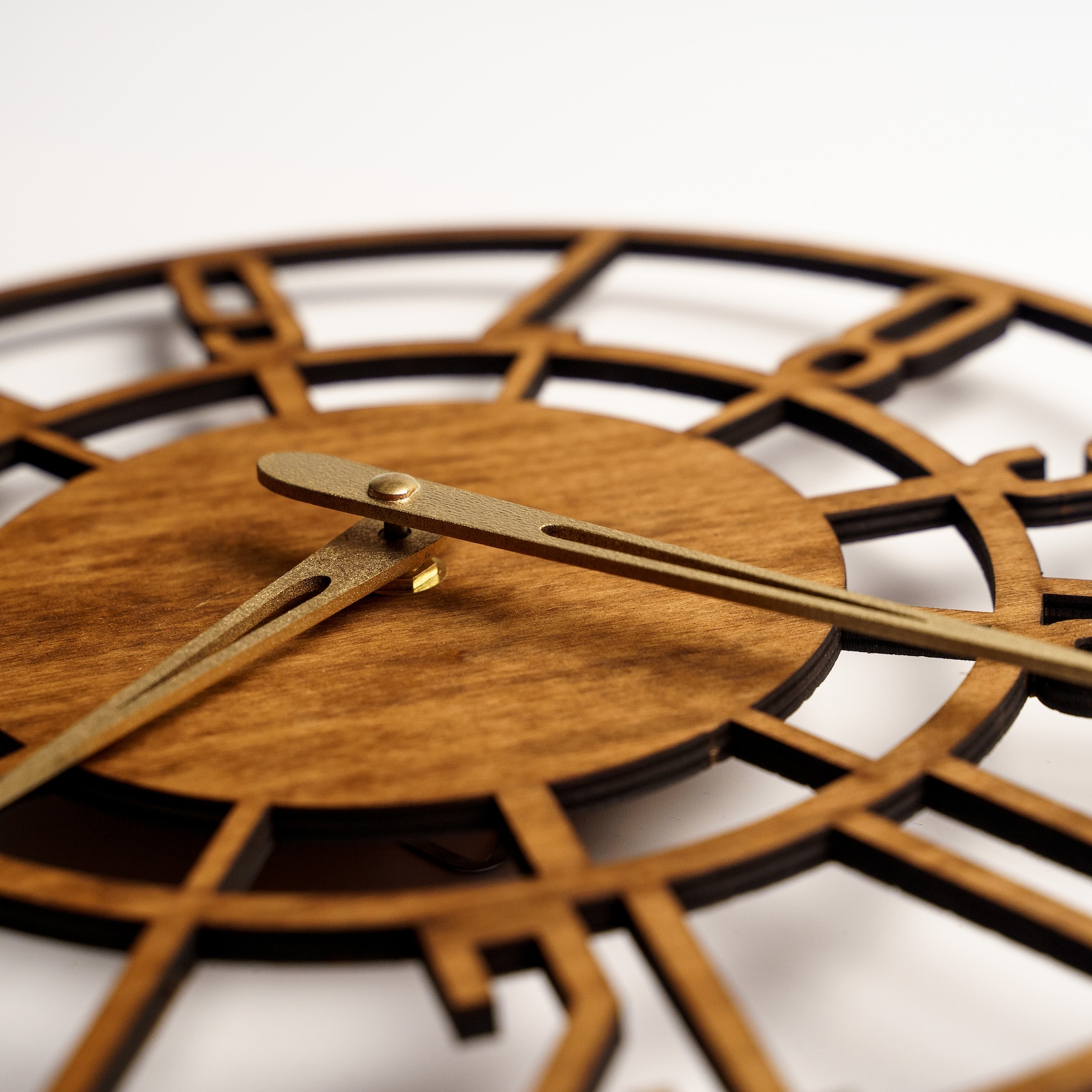 Handmade Wooden Clock, Wooden Clock Wall Decor, Wooden Large Wall Clock ...