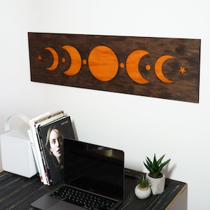 Moon Phase Wall Decor, Moon Phase Wall Hanging, Celestial Wall Art ...