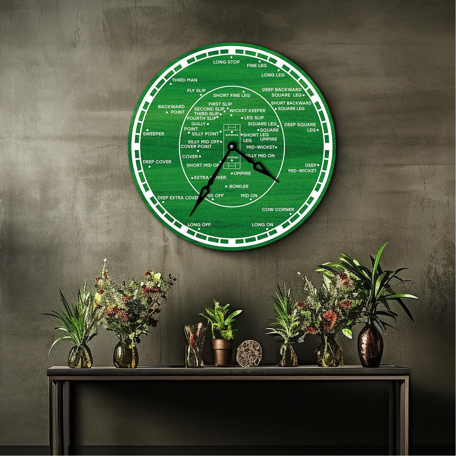 Cricket Field Clock, Cricket Wall Clock, Sports Wall Clock, Gifts for ...