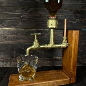 Steampunk Alcohol Dispenser, Whiskey Dispenser, Alcohol Dispenser, Wood ...