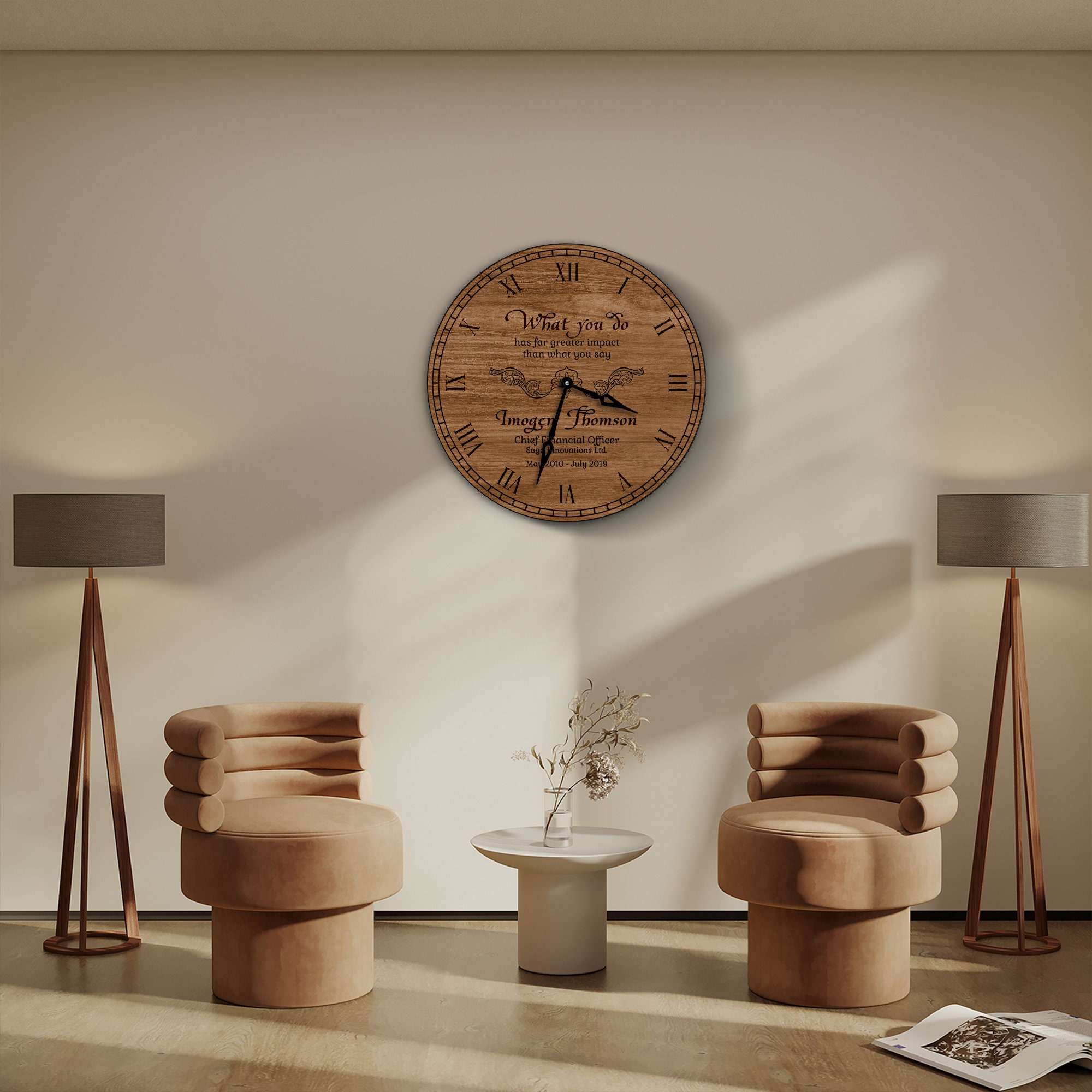 Leadership Quote Clock, Retirement Gifts for Woman Coworker ...