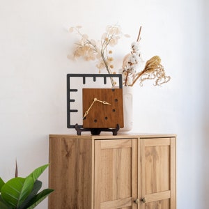 Wooden Modern Clock, Boho Wall Clock,rustic Wall Clock, Loft Wall Clock ...