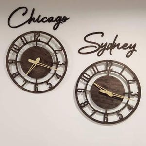 Custom Time Zone Clocks, World Time Zone Wall Clocks, Custom City Clock ...