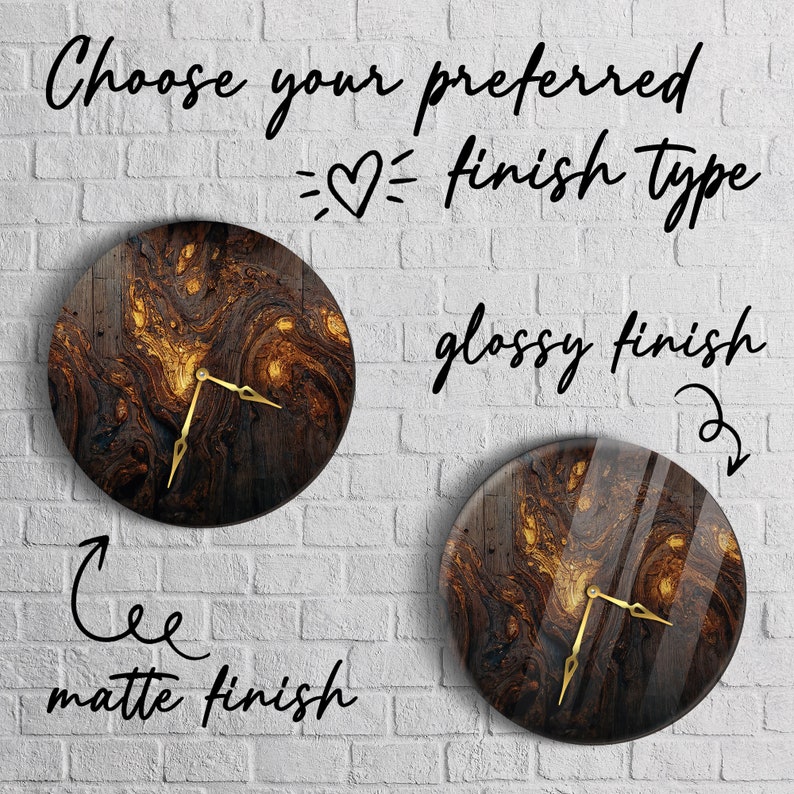 Unique Wall Clock, Wood Wall Clock Large, Silent Wall Clock, Rustic ...