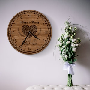 Personalized Wedding Clock, Wedding Clock Gifts, Anniversary Clock Gift ...