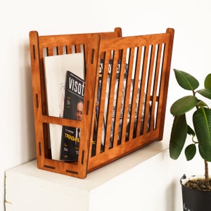 Magazine Rack Table, Wooden Magazine Holder, Magazine Holder Floor ...