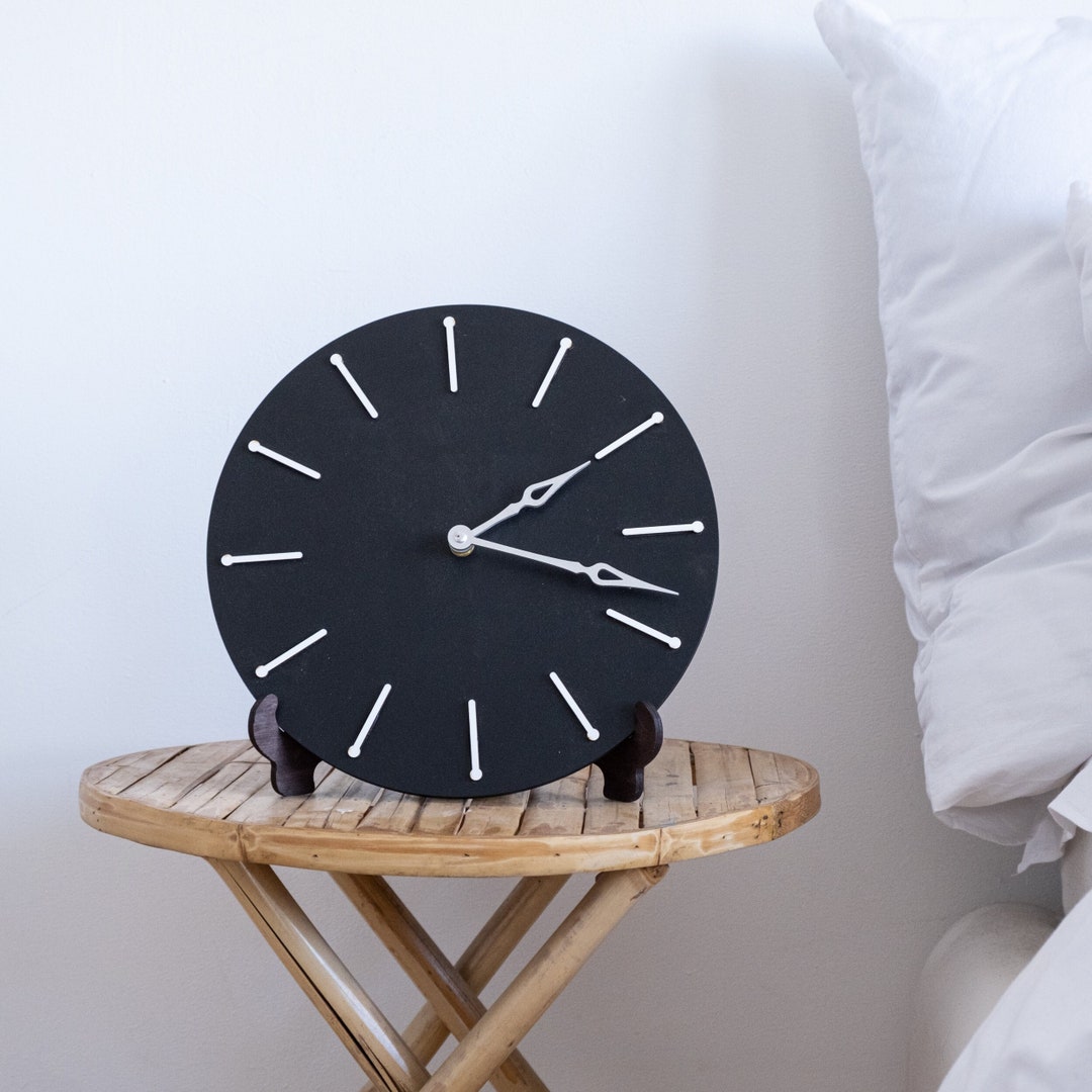 Black Wall Clock, Minimalist Wall Clock, Modern Wall Clock Large ...