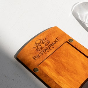 Restaurant Check Presenter Leather, Wood Check Presenter With Leather ...