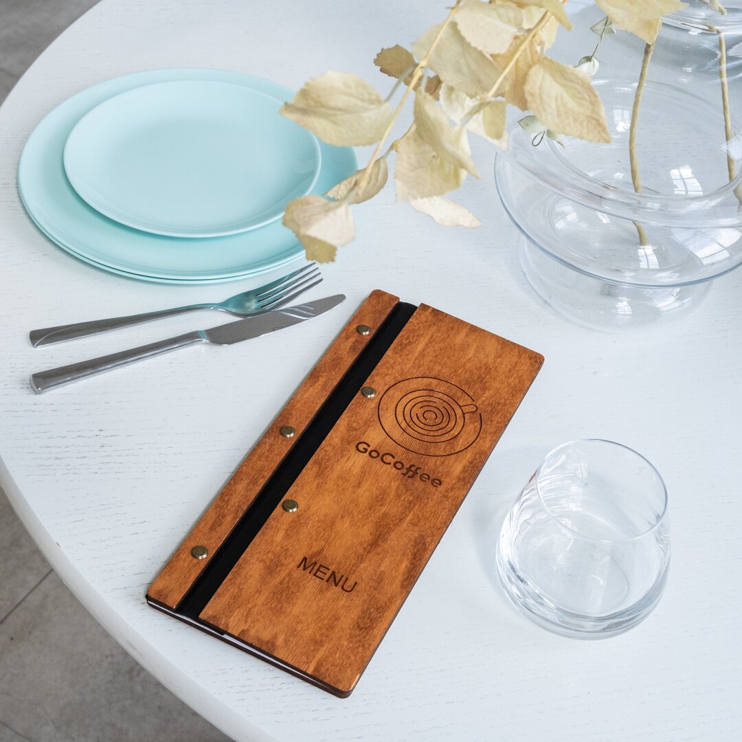 Custom Menu Holder, Menu Holder Wood, Personalized Menu Board, Engraved ...