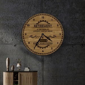 Retirement Clocks for Men, Retirement Gifts for Men, Funny Retirement ...