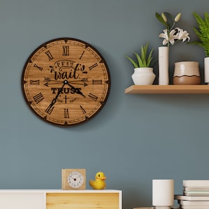 Pray Wait Trust Clock, Christian Clock, Pastor Retirement Gift, Pastor ...