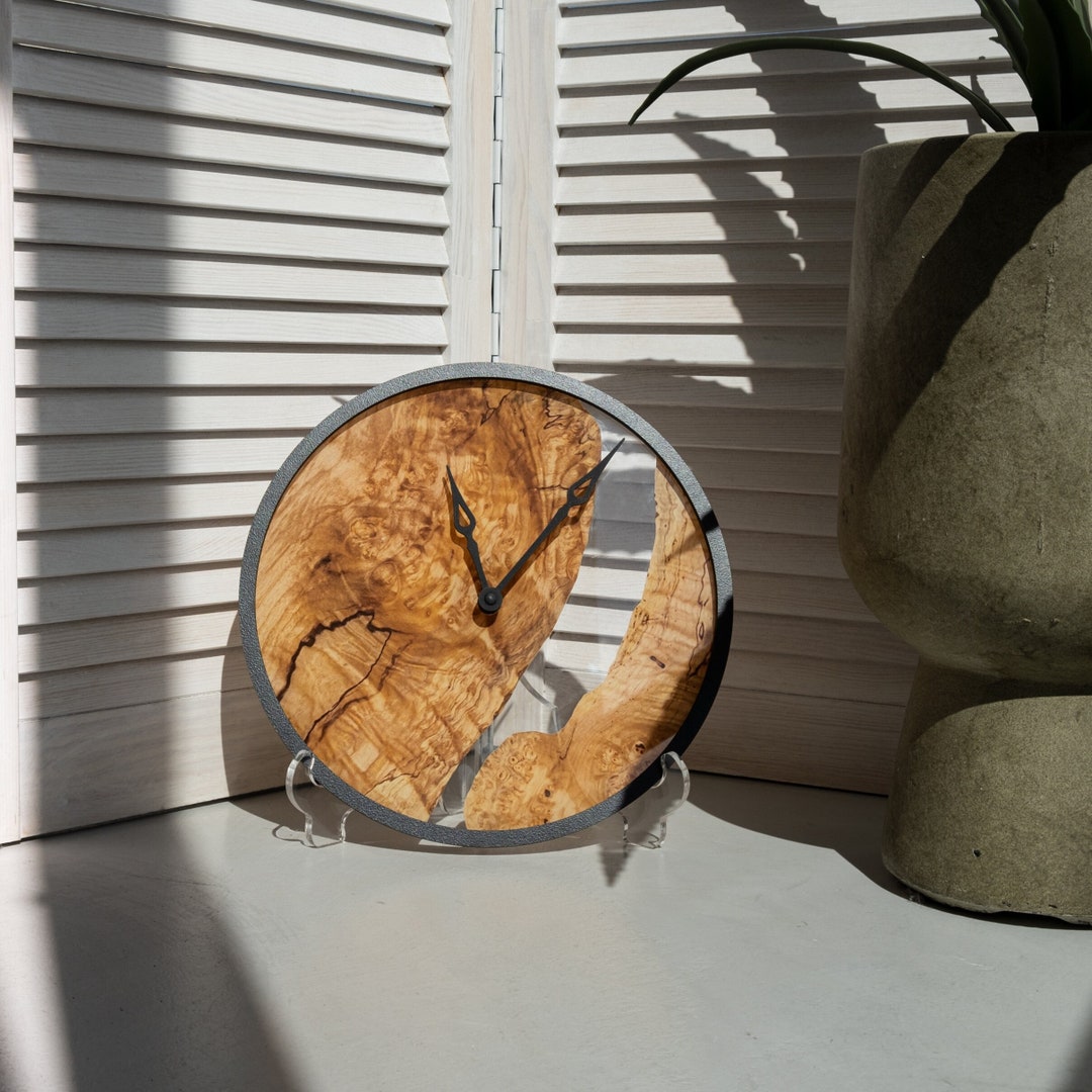 Solid Wood Clock, Modern Wall Clock, Wooden Wall Clock, Wall Clock ...