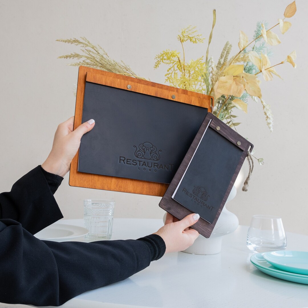 Menühalter nach Maß, Leder-Speisekarte, Restaurant-Speisekarte ...