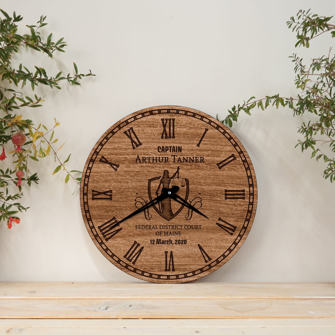 Lawyer Clock, Scales of Justice Clock, Attorney Wall Art, Judge ...