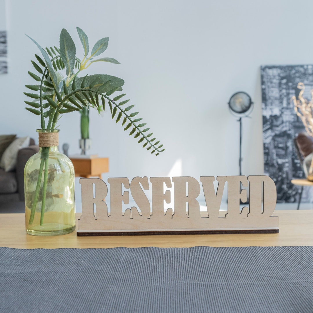 Wooden Reserved Sign, Wooden Table Signs, Reserved Table Sign, Wood ...