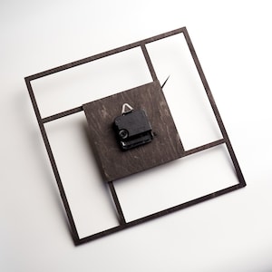 Square Wood Clock, Square Wall Clock Large, Wall Clock No Numbers ...