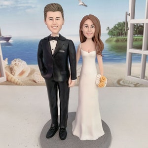 Custom Cake Topper Figure Wedding, Personalized Wedding Cake Topper ...