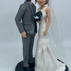 Custom Cake Topper Figure Wedding, Personalized Wedding Cake Topper ...