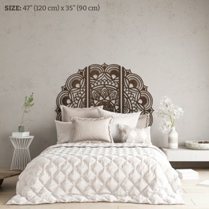 Mandala King Headboard, Bed Wall Decor, Half Moon Headboard, Bed Wall ...