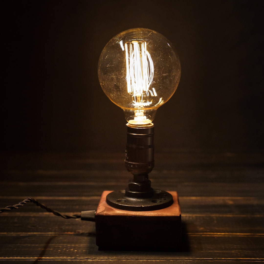 Steampunk Table Lamp, Edison Desk Lamp, Pipes Lamp, Table Lamp ...