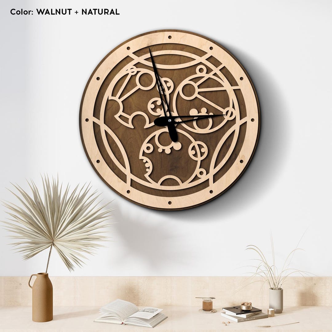 Doctor Who Clock, Whovian Clock, Gallifreyan Wood Clock, Dr Who Gift ...