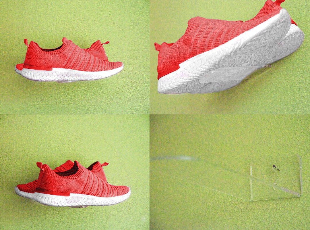 Wall Mount Shoe Holder, Floating Sneaker Hanger, Floating Shelves for ...
