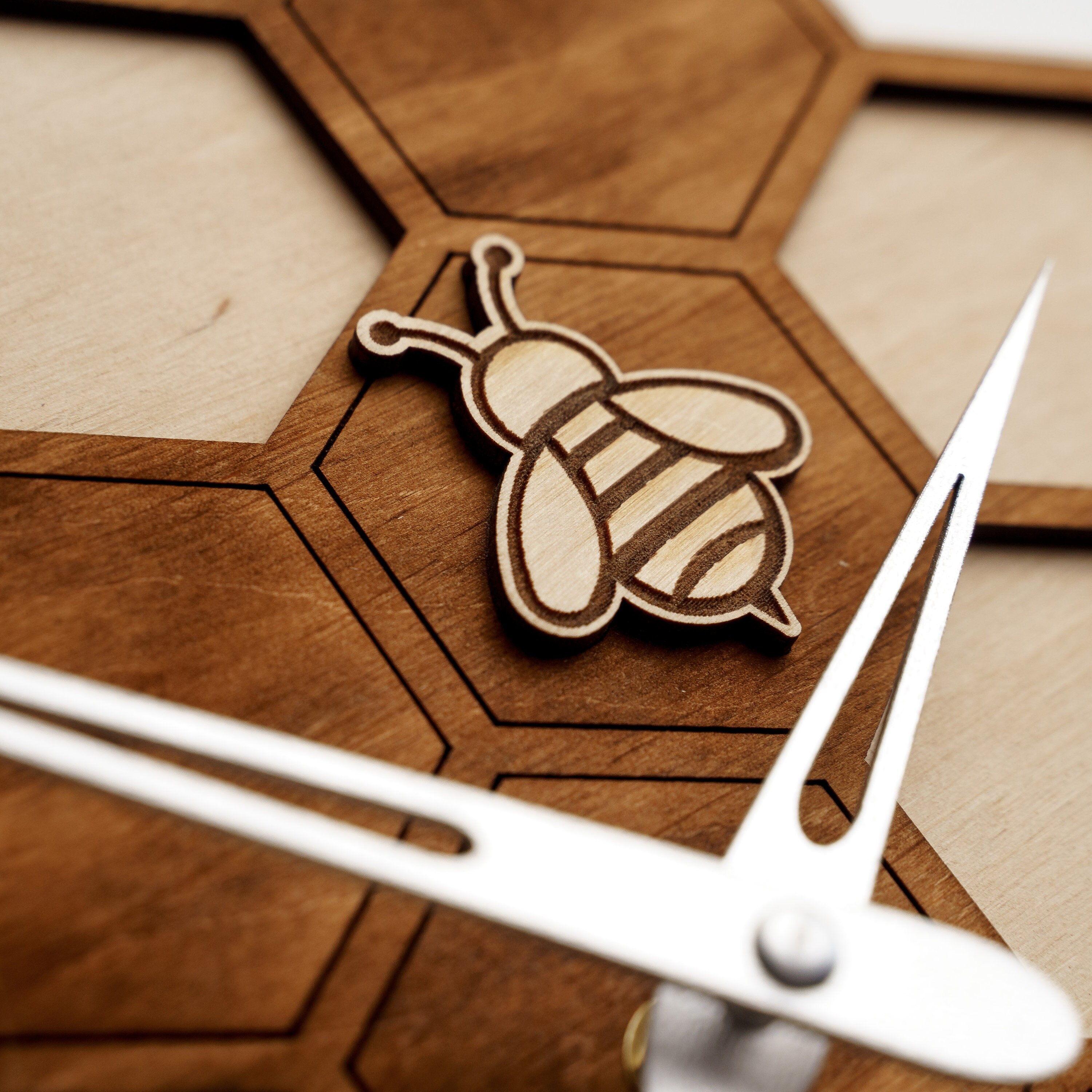 Honeycomb Clock Hexagon Clock Bee Clock Honey Comb Wall - Etsy