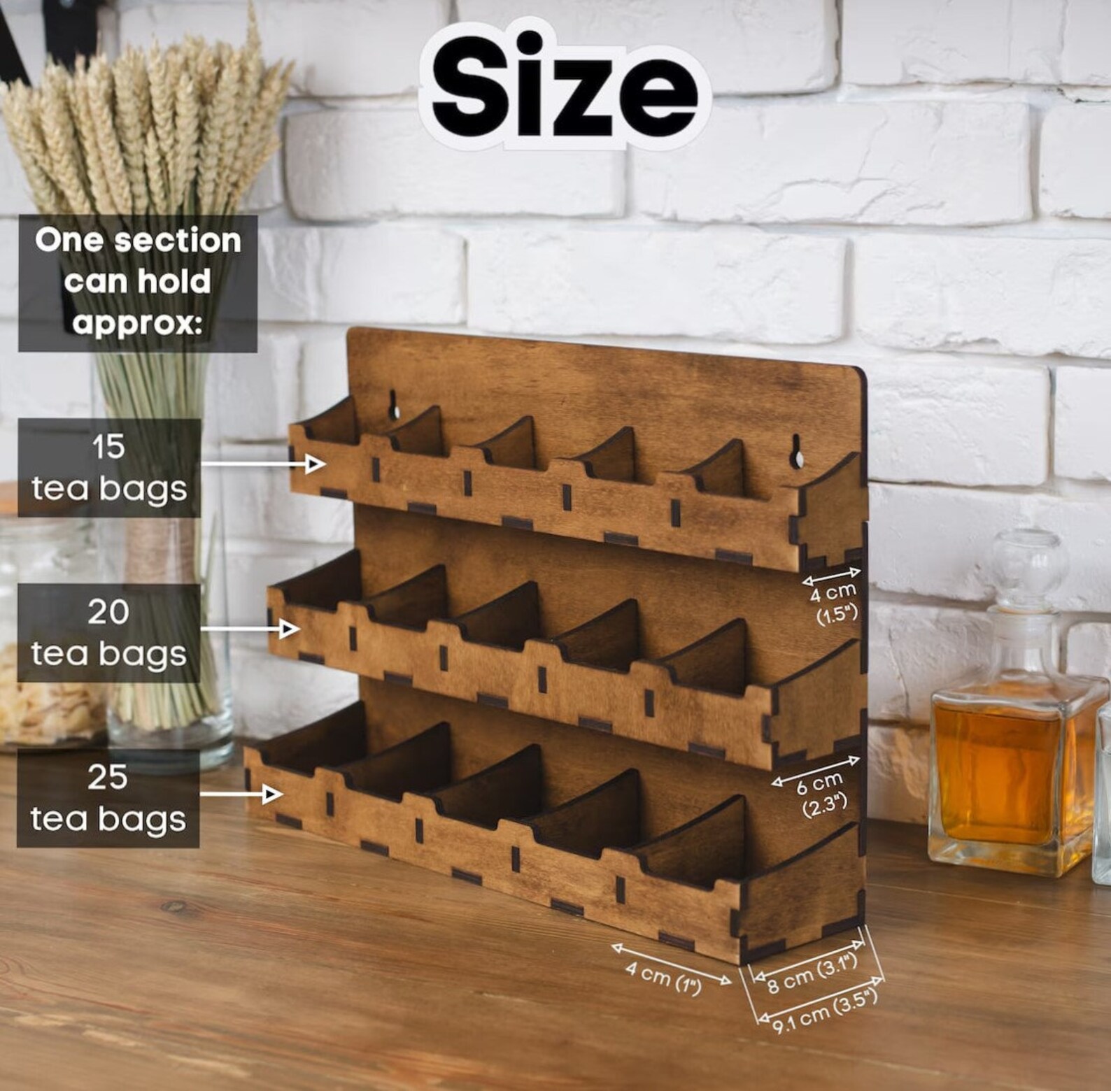 Tea Bag Organizer Box, Tea Bag Holder, Tea Bag Storage Box, Tea Bag ...