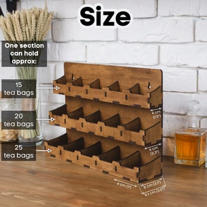 Tea Bag Organizer Box, Tea Bag Holder, Tea Bag Storage Box, Tea Bag ...