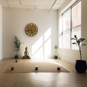 Yoga Poses Clock, Pilates Clock, Spiritual Clock, Pilates Wall Decor ...