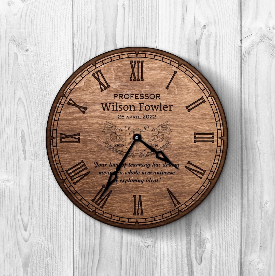Professor Retirement Clock Gift, Professor Appreciation Gift, Professor ...
