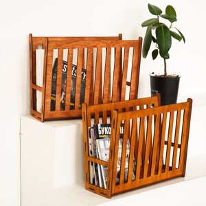 Magazine Rack Table, Wooden Magazine Holder, Magazine Holder Floor ...