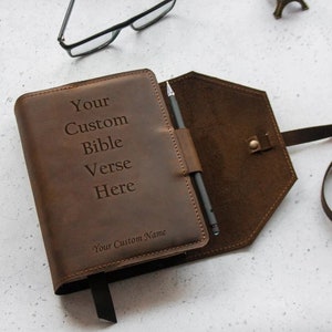 Handmade Leather Bible Cover,custom Leather Bible Cover,wrapped Leather ...