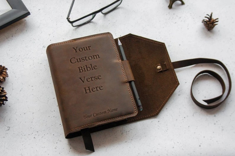 Handmade Leather Bible Covercustom Leather Bible - Etsy