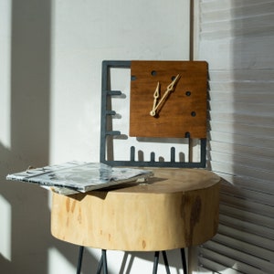 Wooden Modern Clock, Boho Wall Clock,rustic Wall Clock, Loft Wall Clock ...