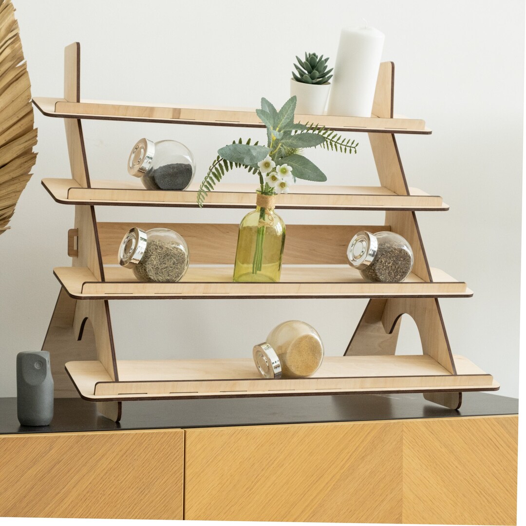 Display Stand Wood, Wooden Portable Retail, Tier Display Shelf, Craft ...