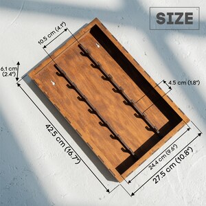 Wooden Knife Display Case, Knife Display Wall Mount, Knife Storage ...