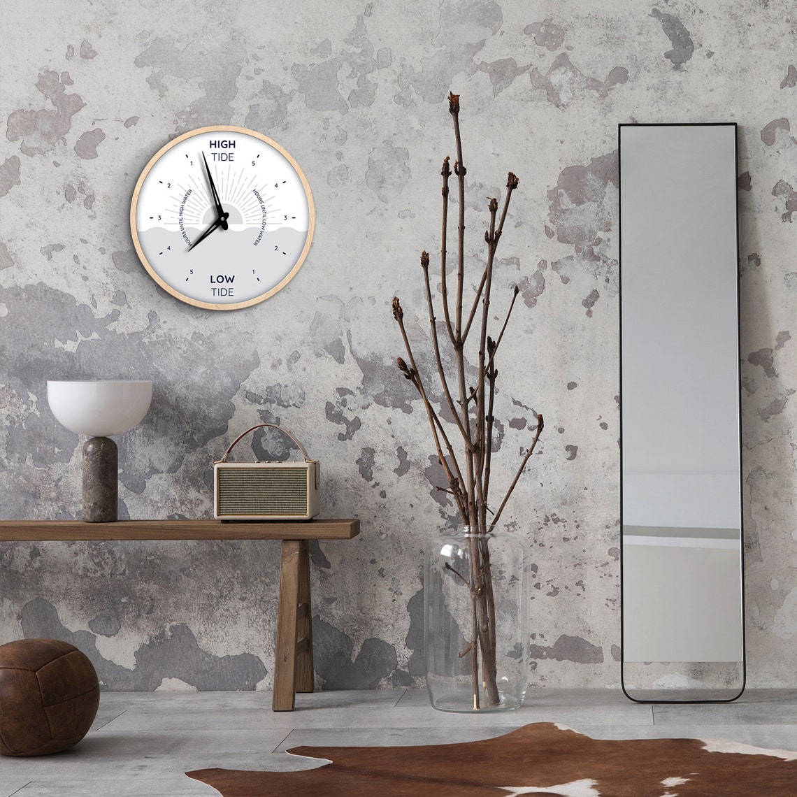 Tide Clock Pacific, Tide Clocks for Wall, Surfing Wall Clock, High Tide ...