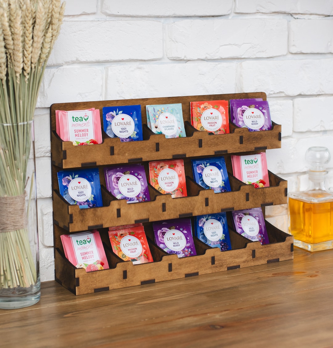 Wooden Tea Bag Set, Tea Bag Display, Tea Bag Storage Box, Tea Bag ...