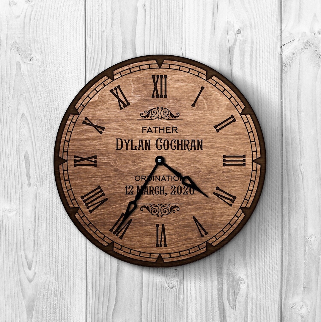 Priest Ordination Gift Clock, Pastor Appreciation Gift, New Pastor Gift ...