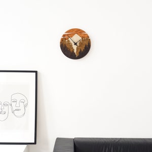 Mountain Wall Clock,wood Mountain Clock,wall Clock Unique,nature Clock ...