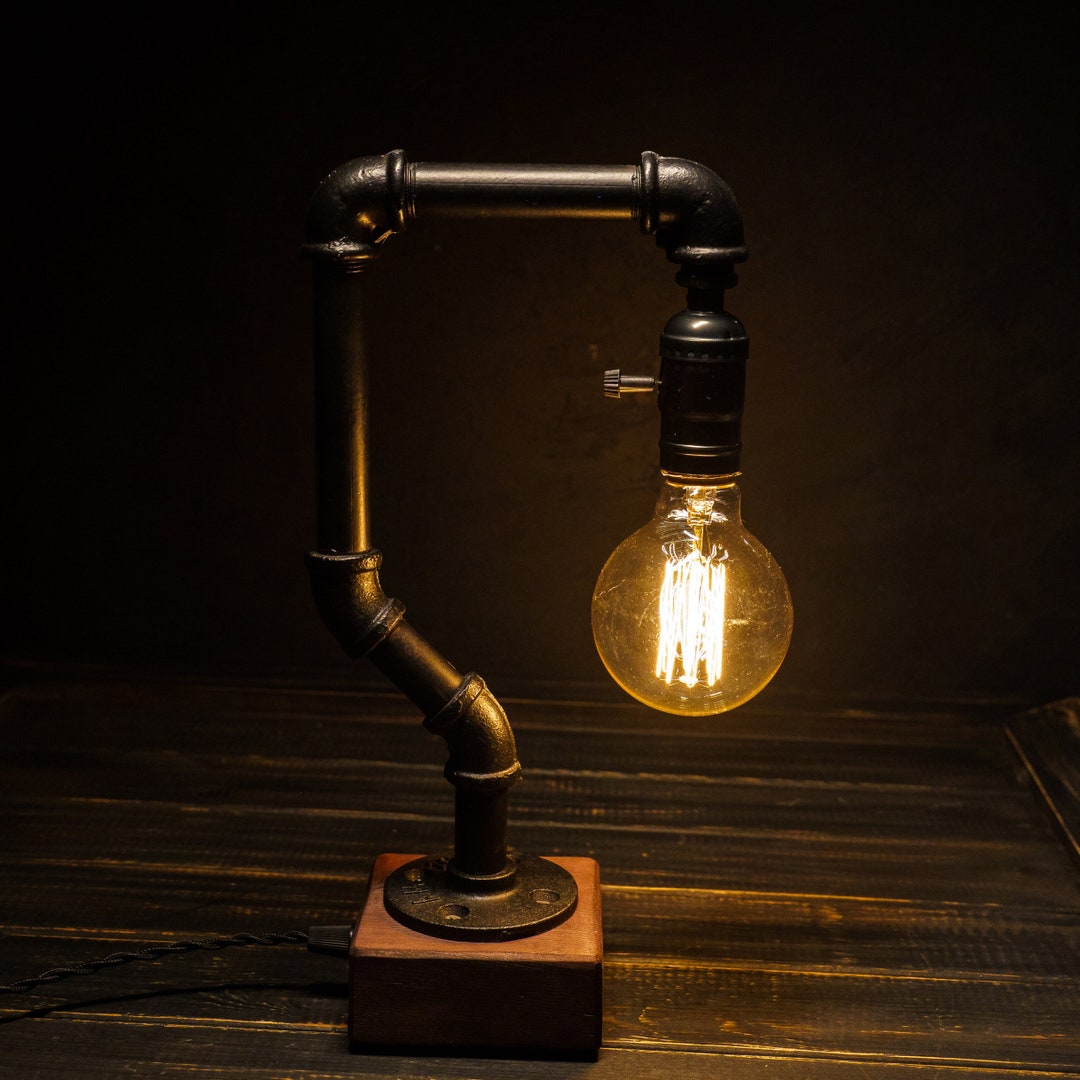Edison Desk Lamp, Steampunk Table Lamp, Table Lamp, Industrial Table ...