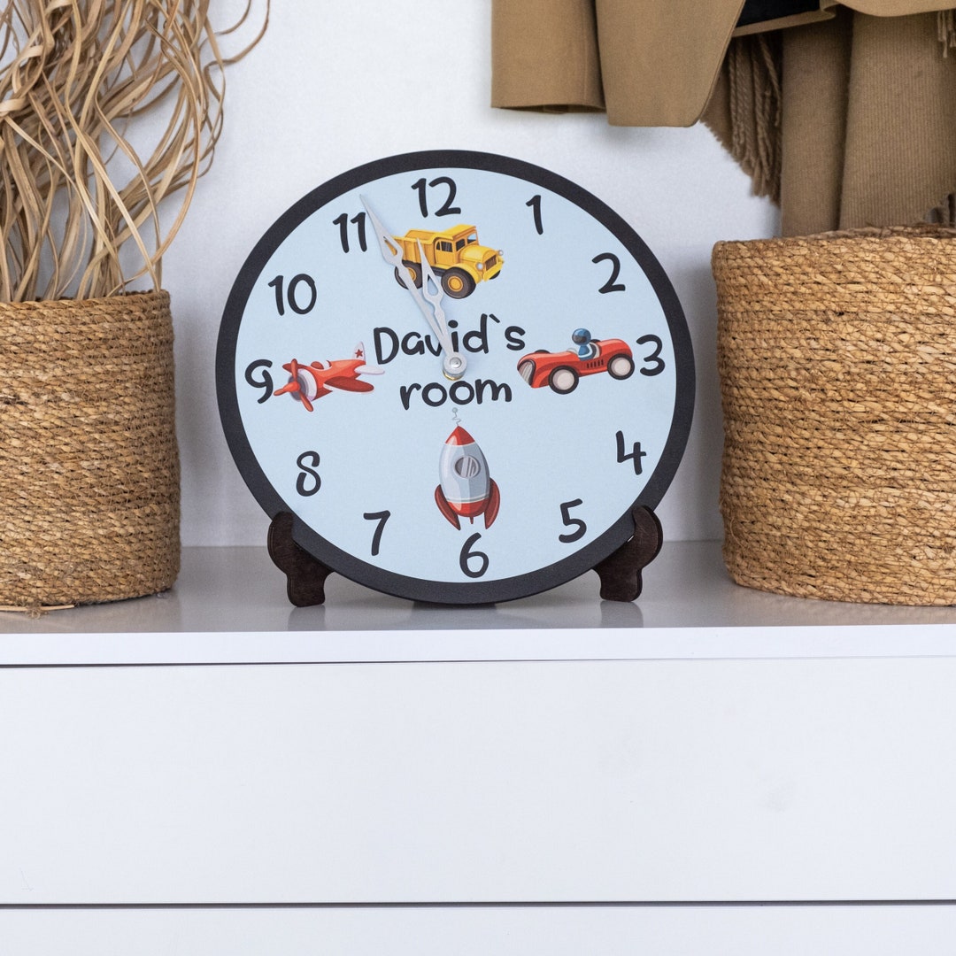 Personalized Kids Wall Clock, Custom Name Kids Clock, Nursery Wall ...