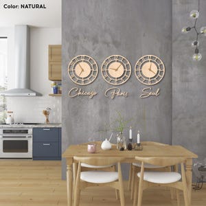 Custom Time Zone Clocks, World Time Zone Wall Clocks, Custom City Clock ...