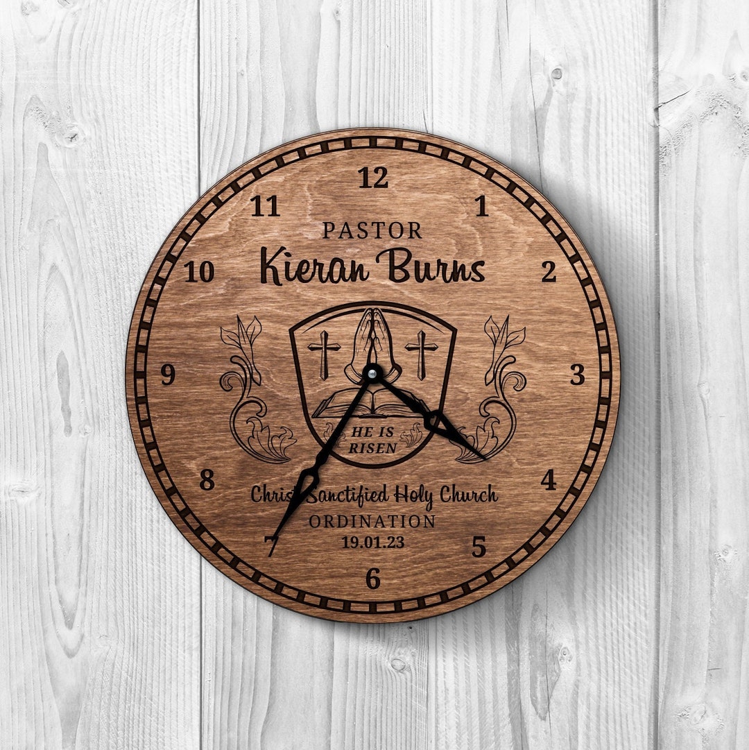 Ordination Gift for Pastor Clock, Pastor Anniversary Gift, Pastor and ...