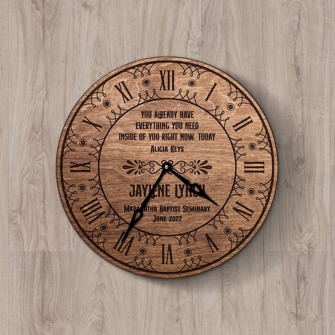 Doctorate Graduation Clock Gift for Women, Seminary Graduation Gifts ...