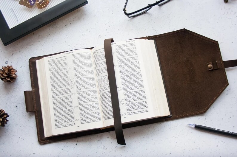 Handmade Leather Bible Covercustom Leather Bible - Etsy
