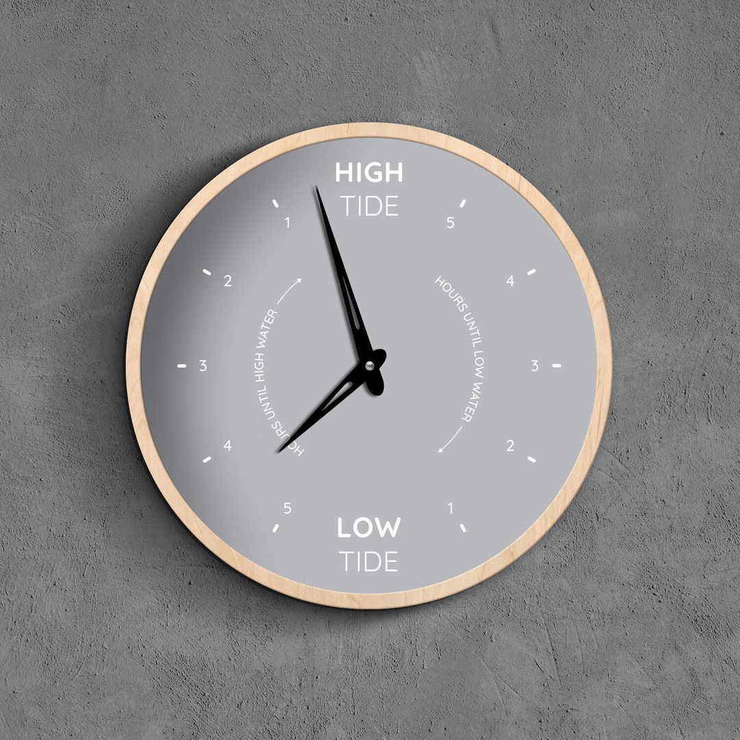 Tide Clock Pacific, Tide Clocks for Wall, Surfing Wall Clock, High Tide ...